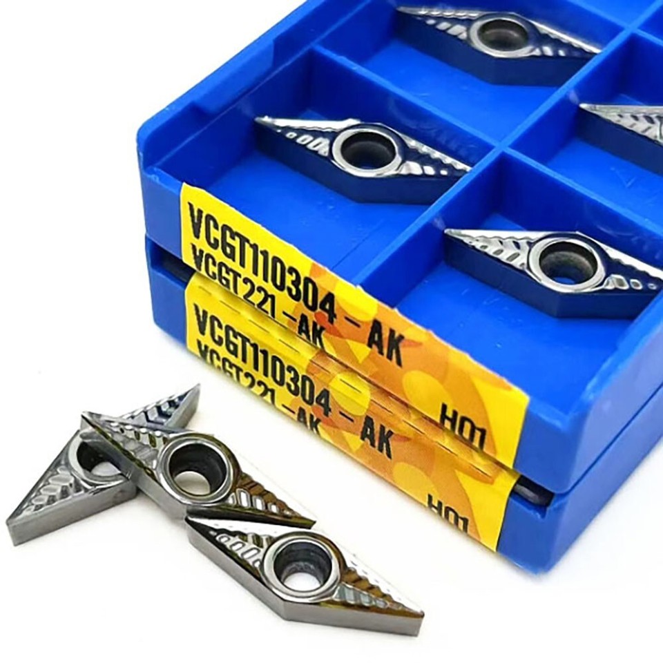 10Pcs VCGT110304-AK VCGT221-AK CNC Quality Indexable Carbide Turning ...