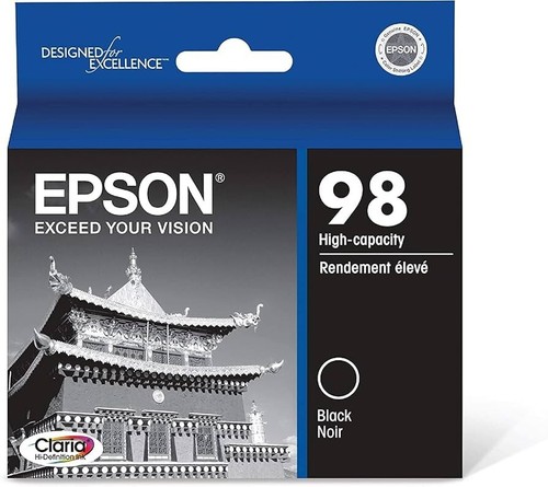Genuine Epson 98 Black Ink T0981 T098120 Artisan 835 837 High Capacity 10343868106| eBay