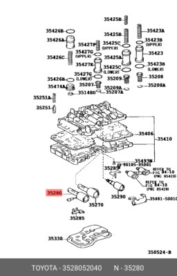 Genuine OE Solenoid Assembly Lock 3528052040 for Toyota 35280-52040 ...
