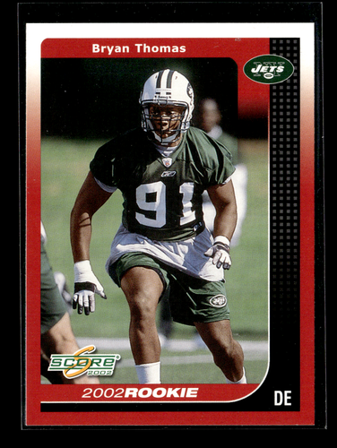 2002 Score #313 Bryan Thomas RC New York Jets | eBay