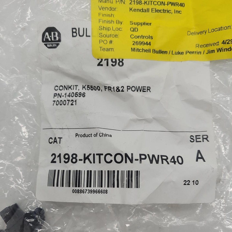 Allen-Bradley Conkit 2198-KITCON-PWR40 Ser.A | eBay
