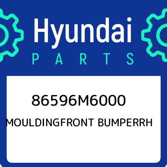 86596M6000 Hyundai Mouldingfront Bumperrh 86596M6000 Genuine OEM Part ...