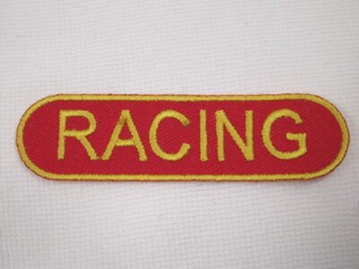 Racing Banner Iron On Applique Patch 2.75 Inch | eBay