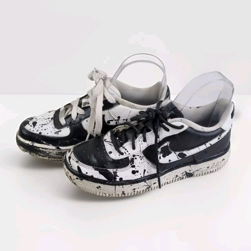 Nike women's black white splash unique trainers sneakers uk 3.5 eur 36 ...
