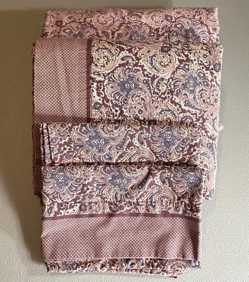 Vtg West Point Stevens Paisley Queen Size Bed Sheet Sheets Set Fitted ...