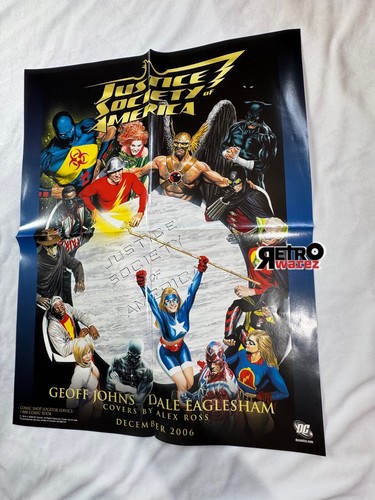 Justice Society of America #1 Dc Comics 2006 promo poster Alex Ross ...