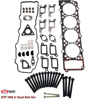 ETP Ultimate VRS Gasket Set and Head Bolt Set for Mitsubishi 4M40 and ...