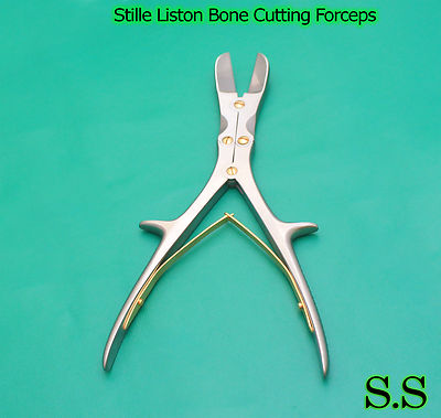 Stille Liston Bone Cutting Forceps 10.75" Curved With Gold Ratchets | eBay