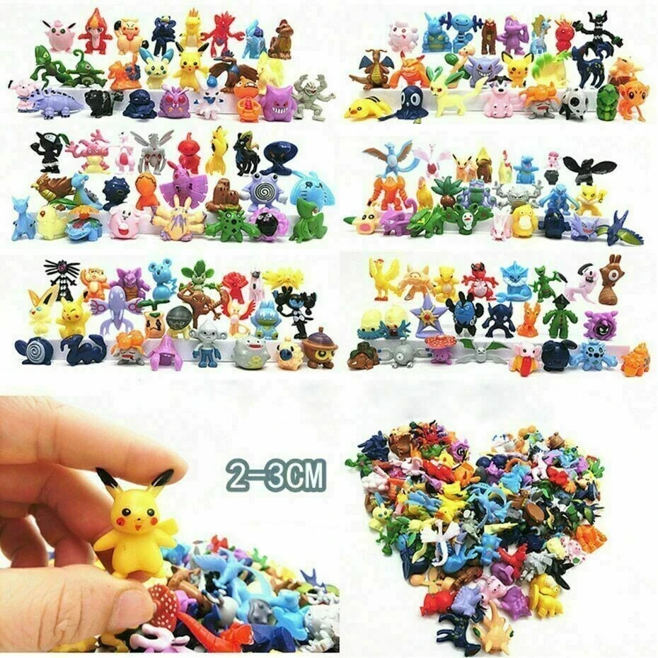 144 Pokemon Mini Figure Toys Pikachu Action Figures | Kids Gift |Party ...