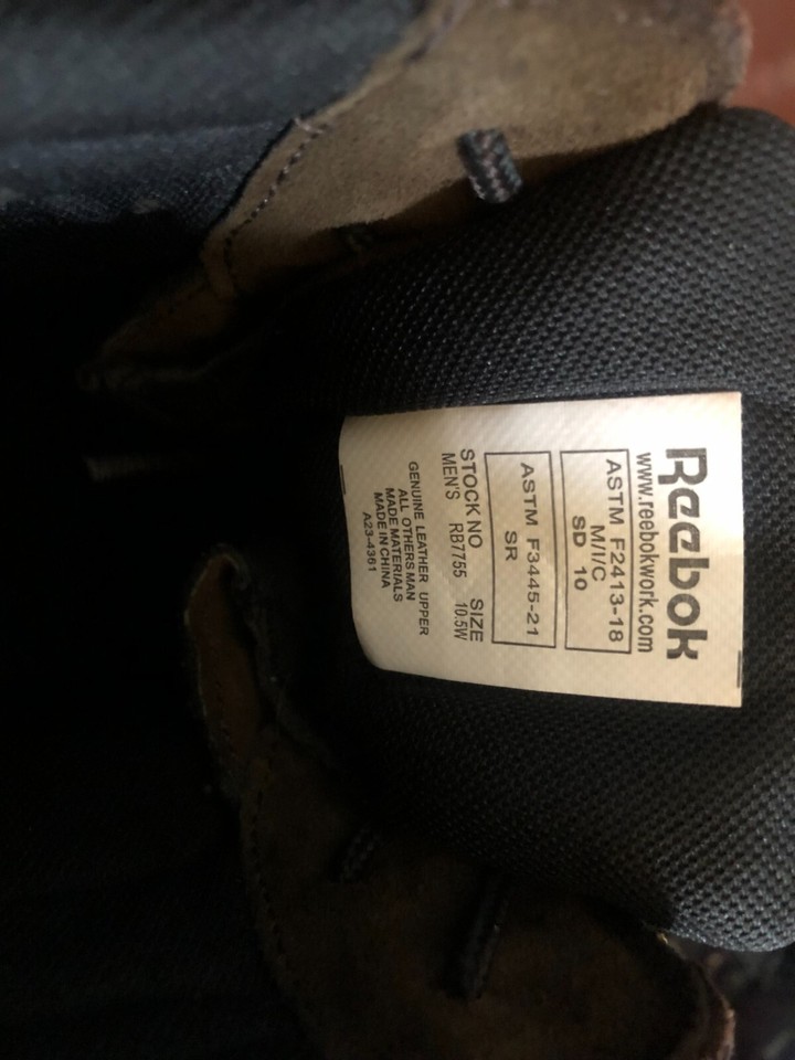 Reebok Trainex Men’s Work Boots Composite Toe 10.5W Brown New RB7755 | eBay