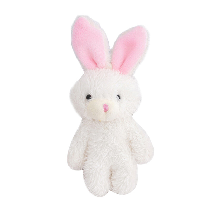 Cute Bunny Doll Plush Toy Siamese Rabbit Stuffed Bunny Figure Bag ...