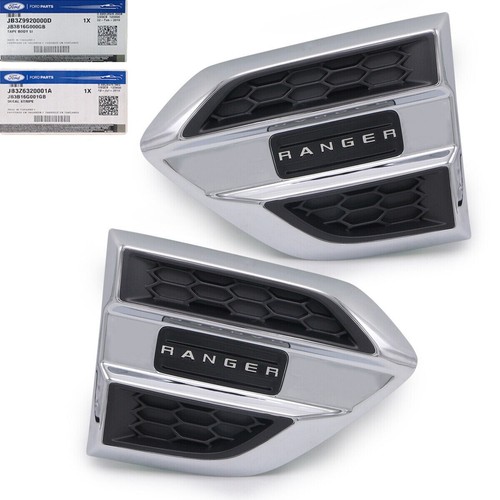 Pair Side Vent Air Flow Fender For 2015-2019 Ford Ranger XLT Wildtrak ...