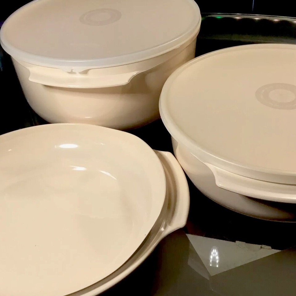 5 PC NEW USA VINTAGE Tupperware (Tupperwave) Stack Cooker for Microwave ...