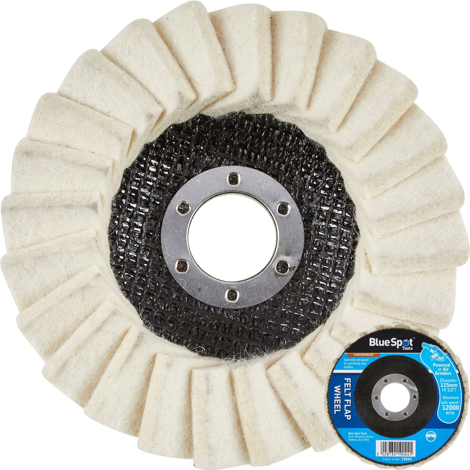 Flap Felt Disc Polishing Angle Grinder Buffing Wheel Metal 115mm 4 1/2 ...