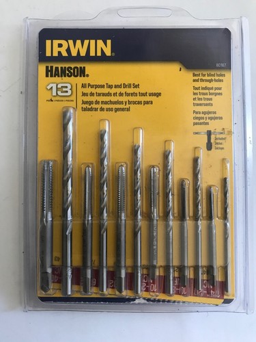 IRWIN Hanson 13pc All Purpose Tap and rill set 80187 | eBay