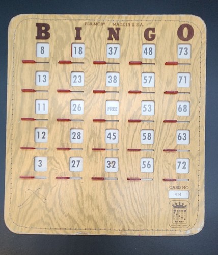 30 Used Vintage Wood Grain with Shutter Slide Bingo Cards by Pla-Mor | eBay