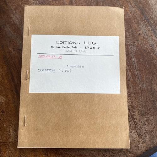 Rare Archives BD Édition Lug 1961 Bourask N 29 Biographie Valdivia 12 ...