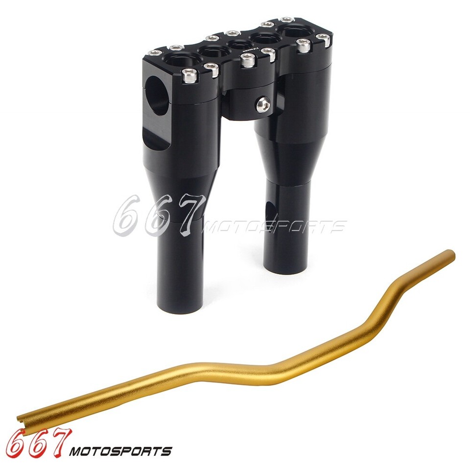 1-1/8" Handlebar & 6" Riser Kit For Harley Dyna Softail Sportster Iron ...