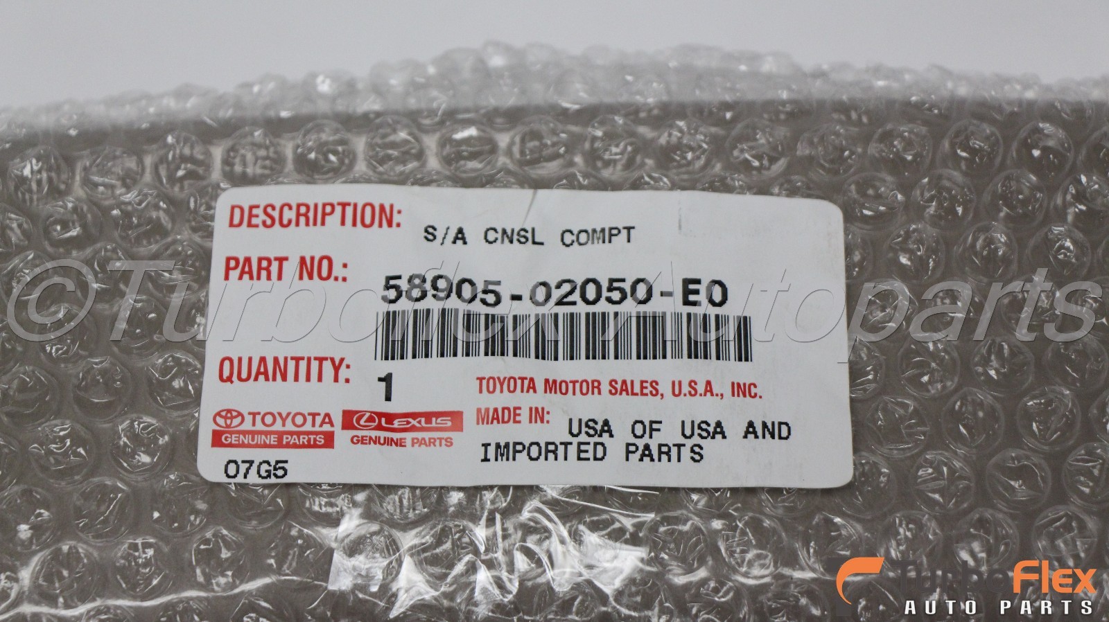 Toyota Corolla LE 2001-2002 Genuine Center Console Lid Beige 58905 ...