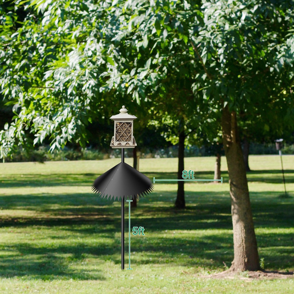 19" Squirrel Proof Baffle Guard for Bird Feeder Pole Weatherproof ...