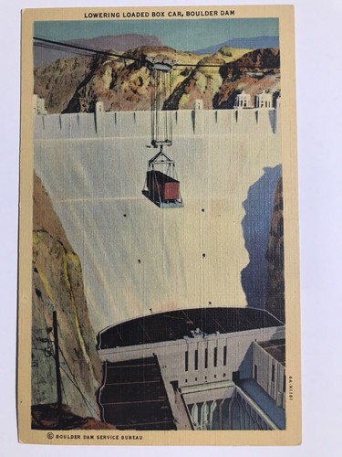 1940 Lowering Loaded Box Car Boulder Dam Postcard | eBay