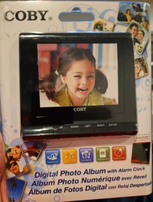 Coby Digital Photo Album w/ Alarm Clock, 3.5" LCD Screen MP3 Player ...