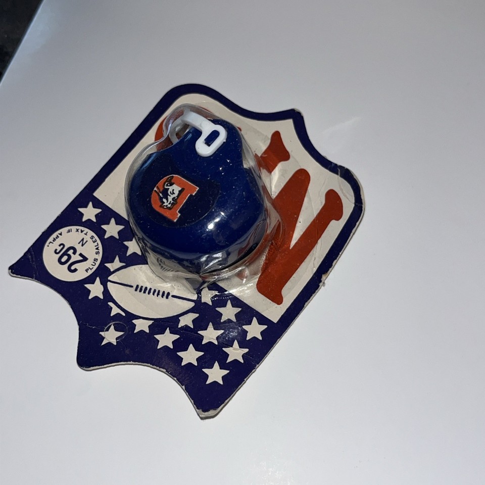 Vtg 70’s NFL Mini Football Helmet Rack Toy Vending OPI Orange MOC ...