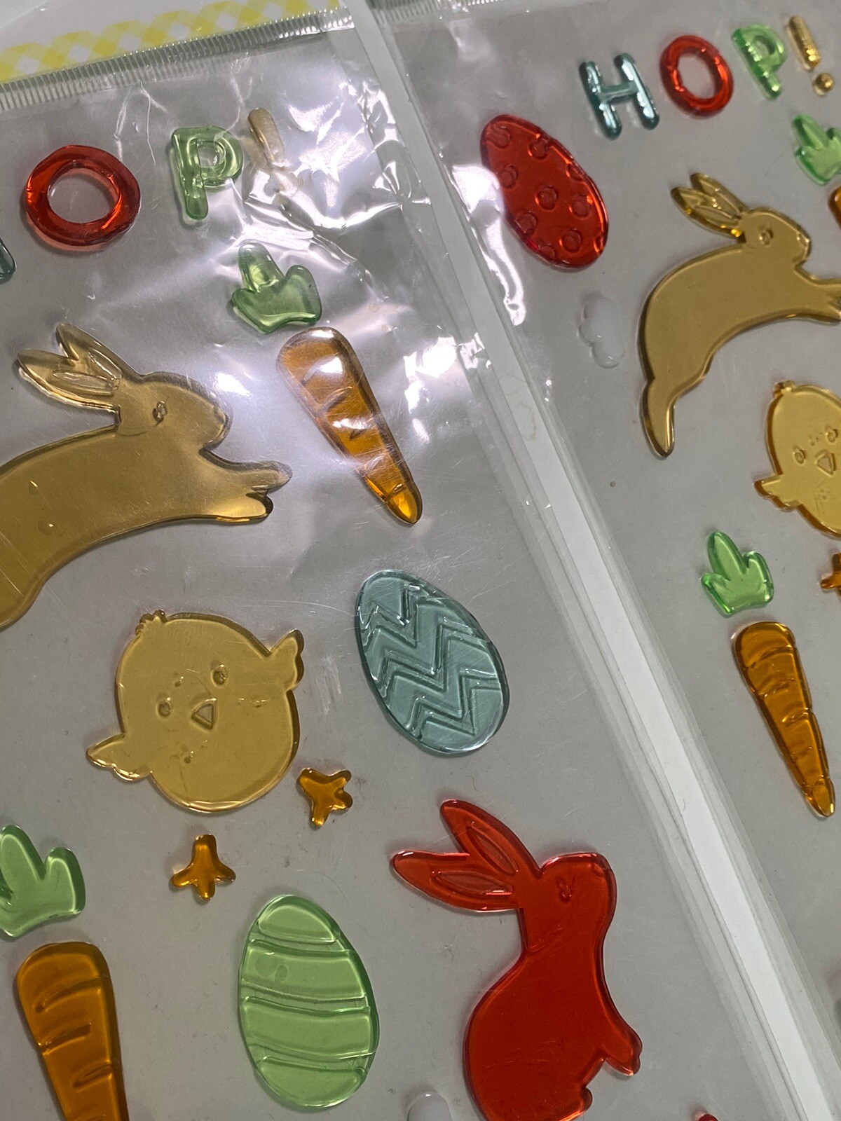 Easter Bunny Window Gel Clings Reusable Removable Rabbit Sets X2 FREE ...