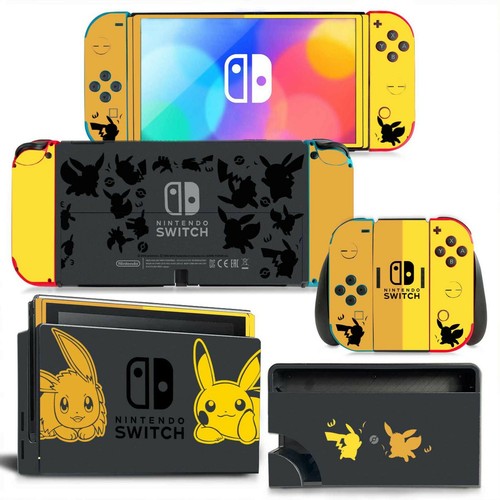 POKEMON PIKACHU Nintendo Switch OLED Vinyl Skin STICKER Protector for ...