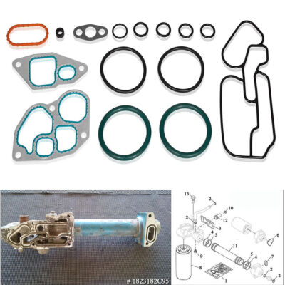 1823182C95 Engine Oil Cooler Gasket Kit for Navistar International ...