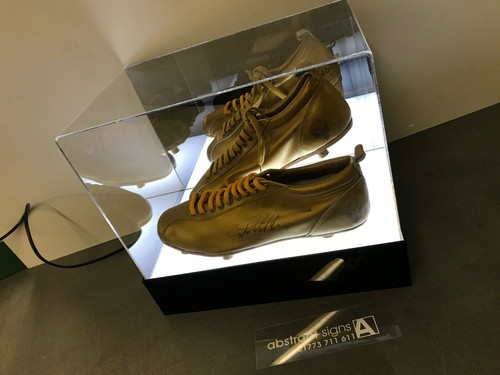 Illuminated Double Football Boot Acrylic Display CASE | UK Manufacturer ...