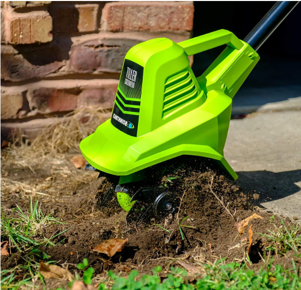 7.5" 20 Volt Cordless Tiller 4 Tines Light Portable Garden Farm Soil ...