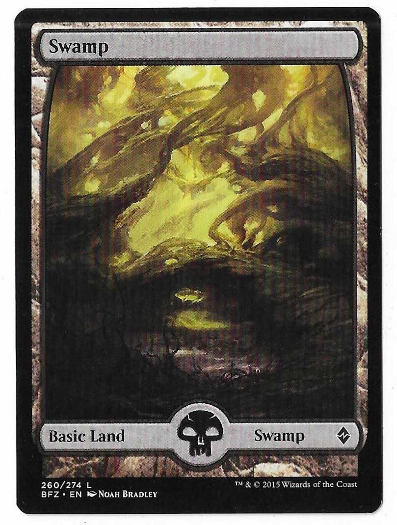 MTG Swamp Full Art Battle for Zendikar (BFZ) Basic Land Card #260/274 ...