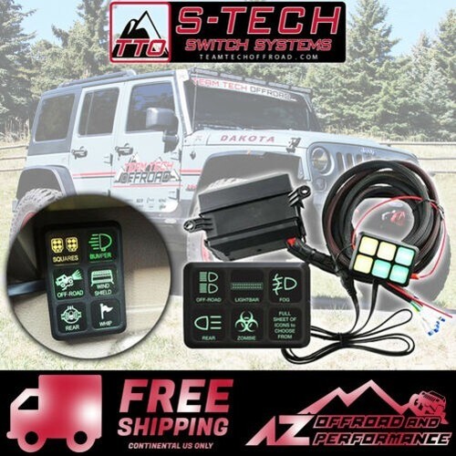 S-Tech Universal 6 Gang Switch Harness Kit For '09-'18 Jeep Wrangler ...