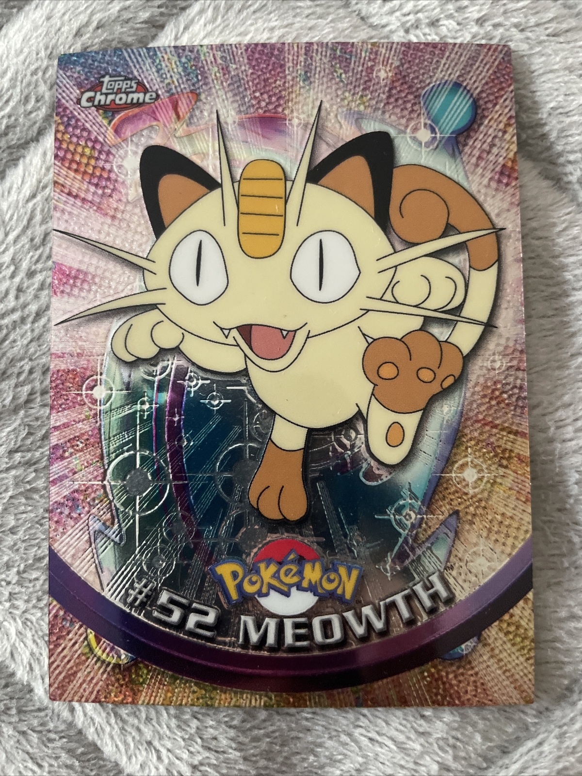 Pokemon Card Meowth Holographic Topps Chrome Series 1 - #52 | eBay