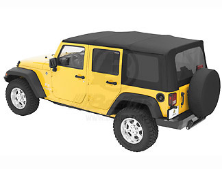 Bâche soft-top de rechange, couleur: Black Diamond, Wrangler JK ...