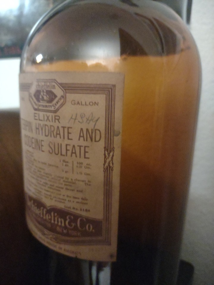 Codeine Sulphate Empty Glass Gallon Medicine Bottle Schieffelin ...