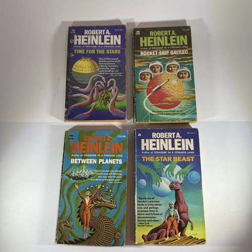 Robert Heinlein Books Paperback Lot of 4 Vintage 50s 60s Sci-Fi | eBay