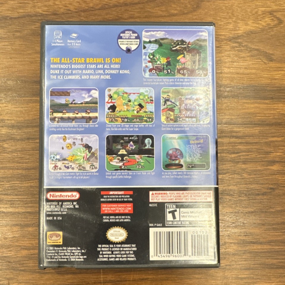 Nintendo Super Smash Bros. Melee (GameCube, 2001) CIB | eBay