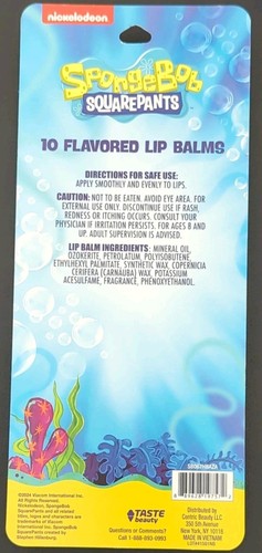Sponge Bob 10 Pack of Candy Flavored Lip Balm Beauty Party Gifts | eBay
