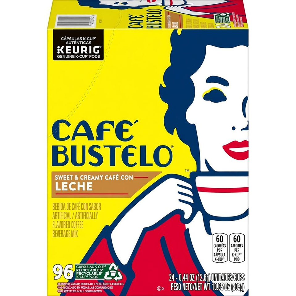 Cafe Bustelo Sweet & Creamy Cafe con Leche Coffee Keurig K-Cup 96ct old ...