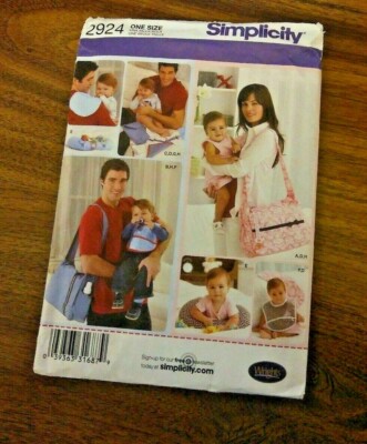 Simplicity #2924 infant accessories: diaper bag,changing pad,burpcloth ...