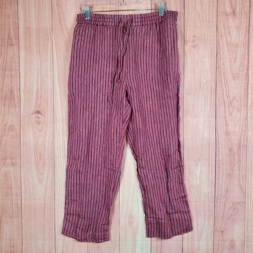 ACNE STUDIOS Maseline Sketch Striped Trousers Womens Sz 40 Linen Blend ...