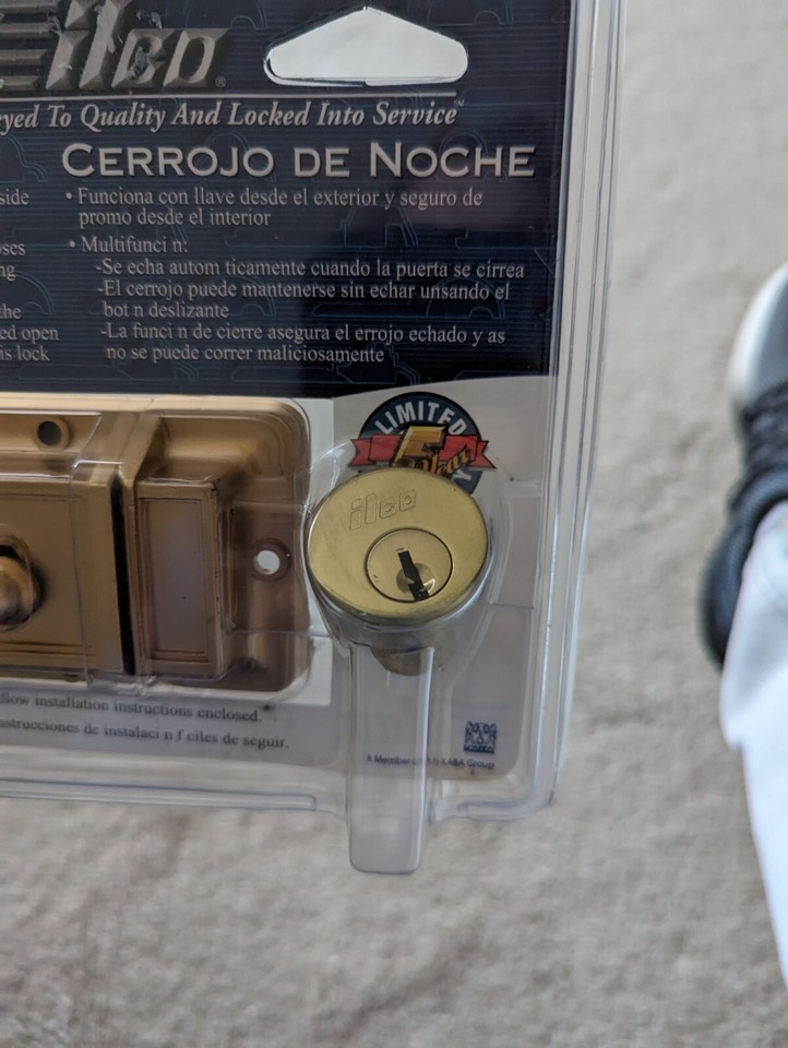 Kaba ilco Night Latch: Model 220-53-51, Auto Lock, Brass (Brand New) | eBay