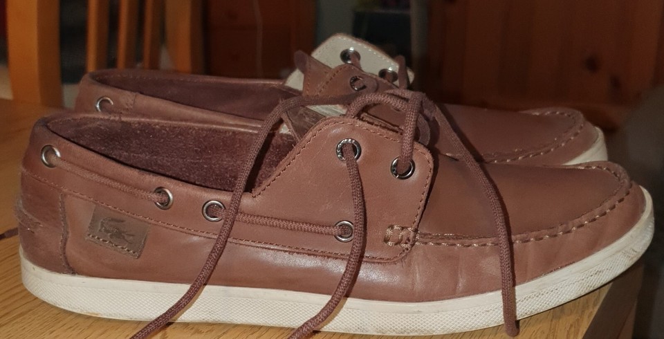 LACOSTE Deck Shoes Size 9 Super Comfy LACOSTE Stacks Of Wear In Them | eBay