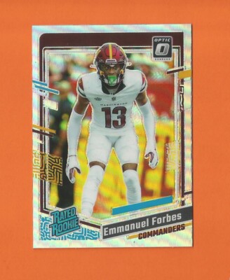 2023 DONRUSS OPTIC RATED ROOKIE SILVER HOLO PRIZM EMMANUEL FORBES #299 ...
