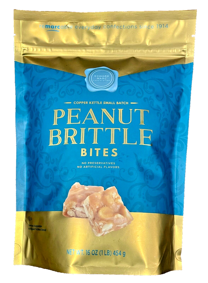 2-PACK Edward Marc Peanut Brittle Bites 16 oz each bag | eBay