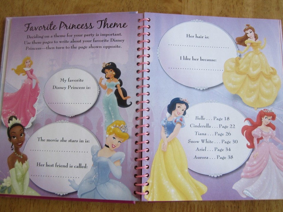 Disney Princess My Sparkling Party NEW Party Planner Stickers Recipes ...