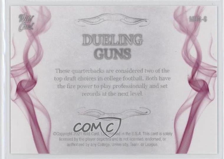 2021 MATTE Dueling Guns White - Pink Smoke Trey Lance Justin Fields ...