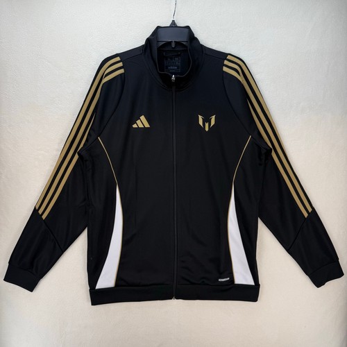 ADIDAS x MESSI FULL ZIP TRACK JACKET MEN'S XLARGE IZ2990 BLACK/GOLD | eBay
